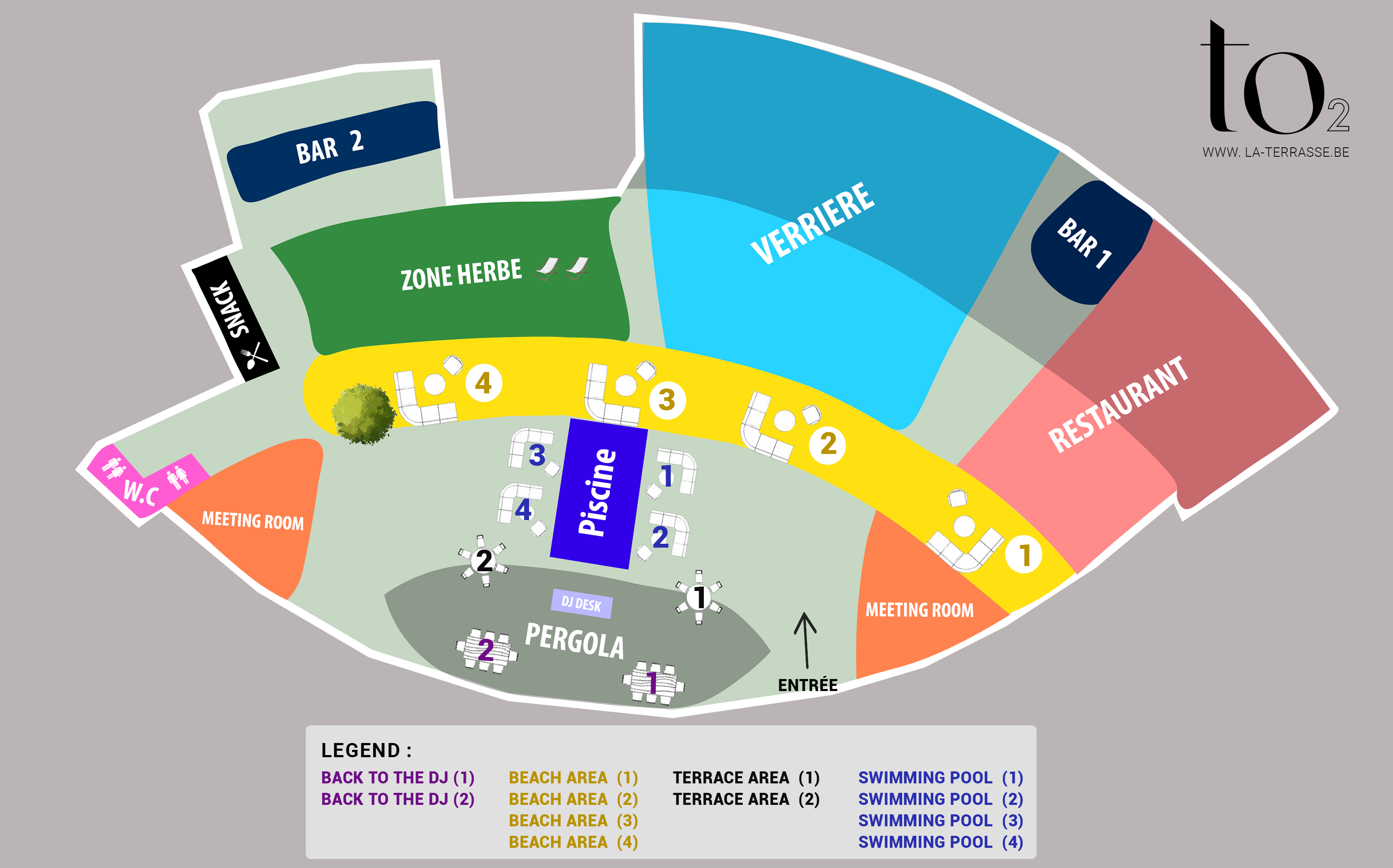 Lounge reservation - La Terrasse O2
